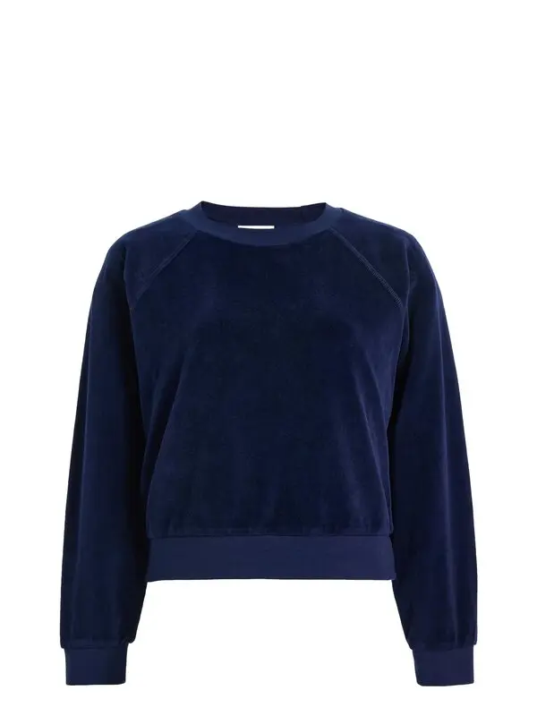 Suzie Kondi Raglan Velour Top - Blue