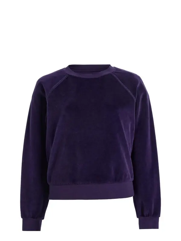 Suzie Kondi Raglan Velour Top - Purple