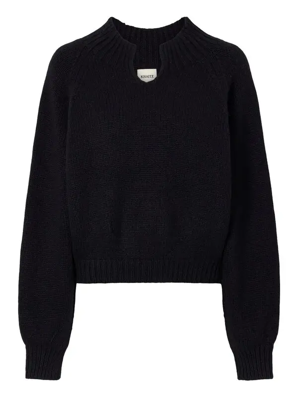 Khaite Cain Lofty Cashmere Sweater - Black