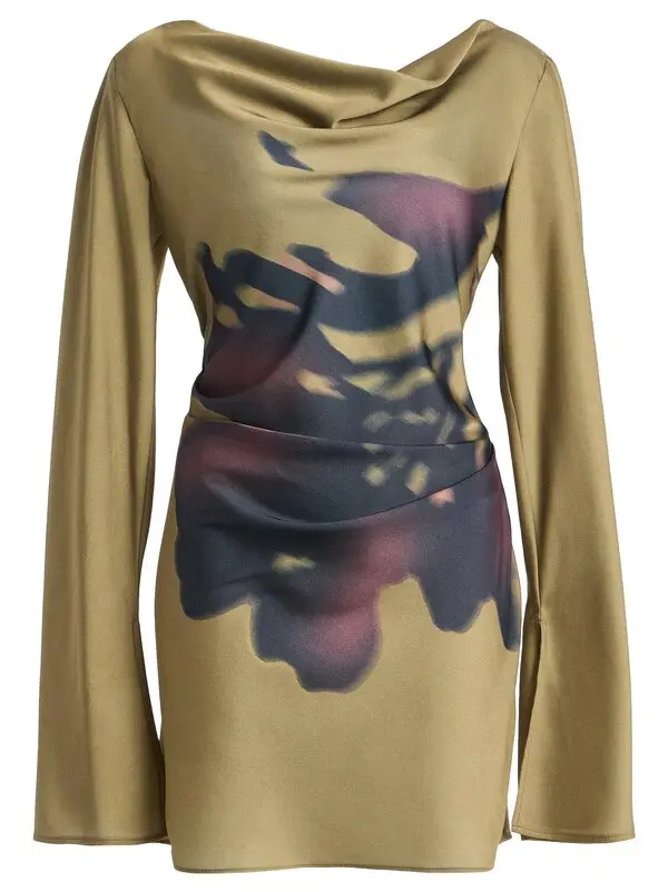 Significant Other Ily Satin Mini Dress - Green