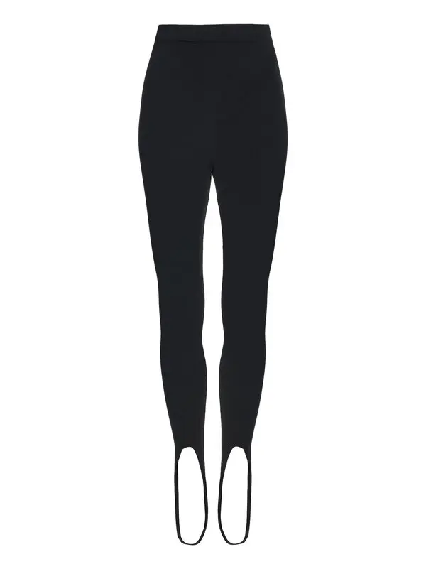 Burc Akyol Fuseaux Crepe Jersey Leggings - Black