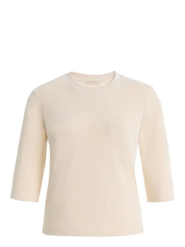 Suzie Kondi Corfu Velour Top - Ivory