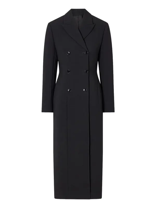 Alaïa Wool-blend Long Coat - Black