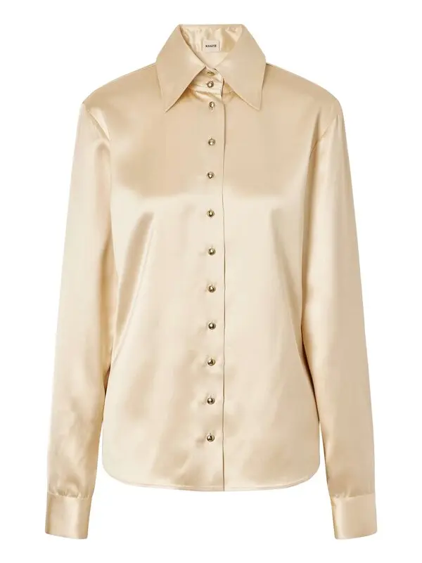 Khaite Satin Shirt - Ivory