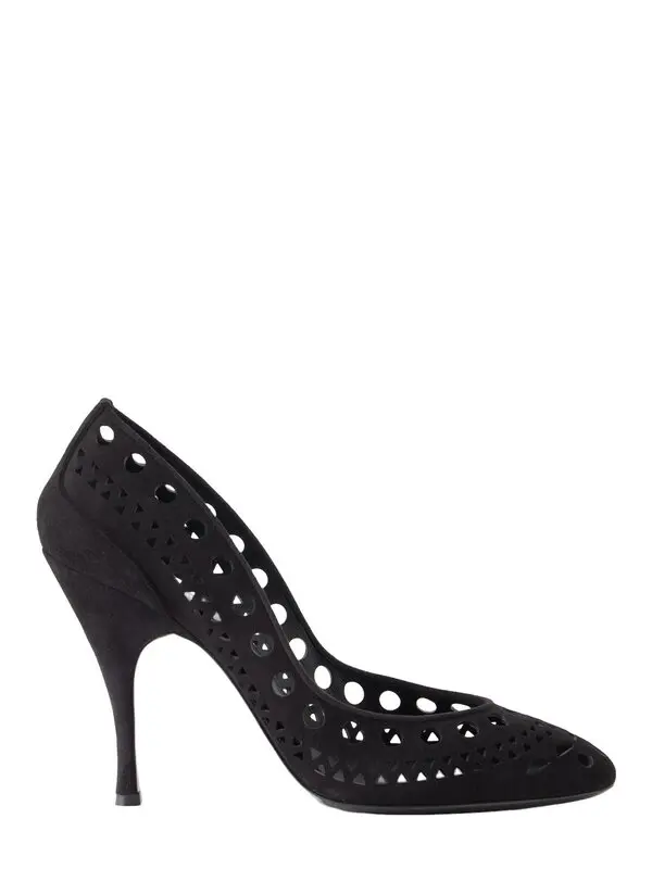 Alaïa Vienne 100 Suede Pumps - Black