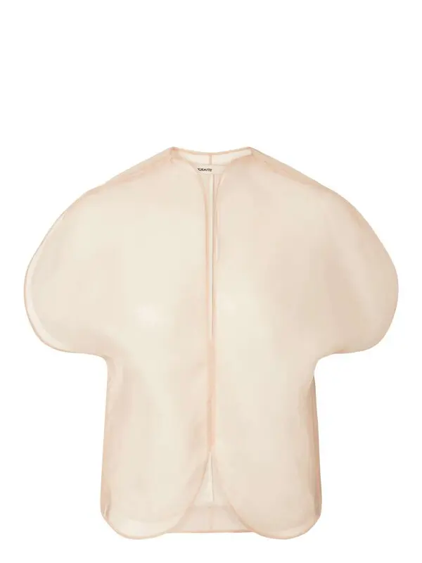 Khaite Briar Silk-organza Blouse - Ivory