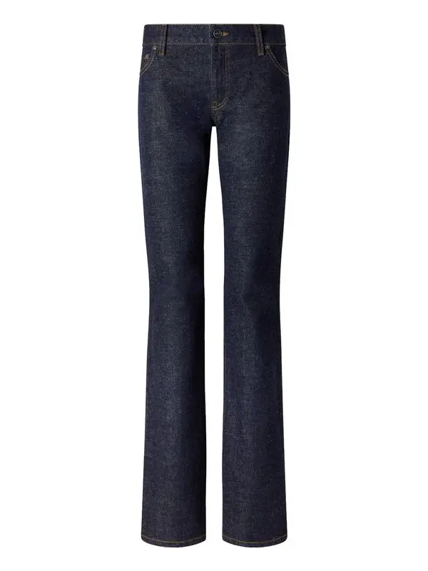 Khaite Conforti Mid-rise Bootcut Jeans - Blue