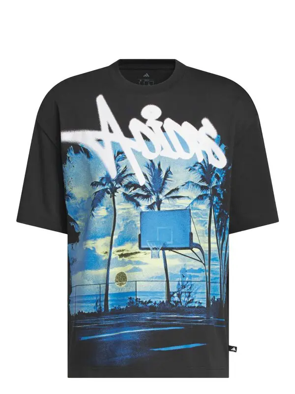Adidas Summer Hoops Graphic T-shirt - Black