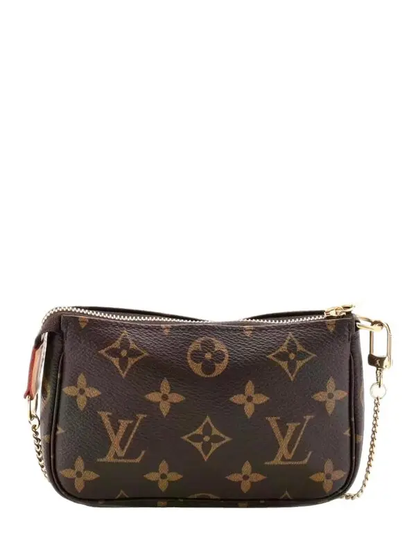 LOUIS VUITTON Pochette Accessoires Monogram Canvas Mini Clutch Bag - Brown