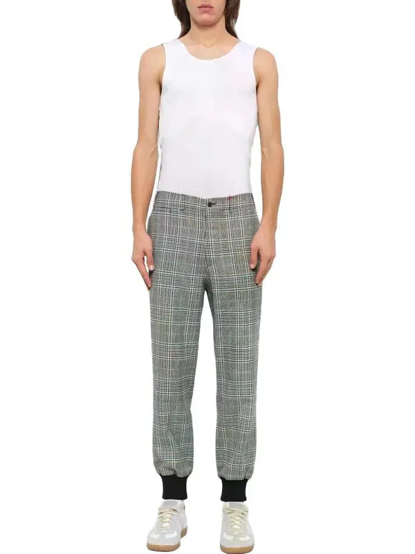 Alexander McQueen Prince Of Wales Check Track Pants - Grey