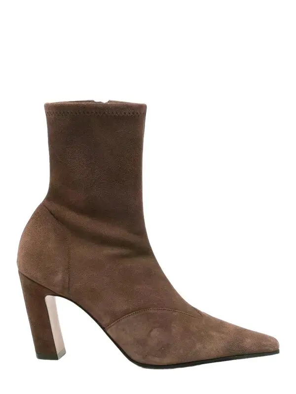 Khaite Nevada Pointed-toe Ankle Boots - Brown