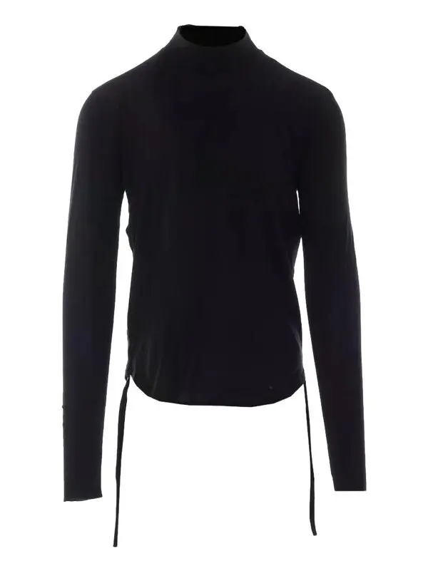ANN DEMEULEMEESTER Lenart" Lace-up Detail High Neck Sweater - Black