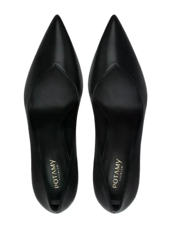 POTAMY Pointed Toe Stiletto Heel Pumps - Black