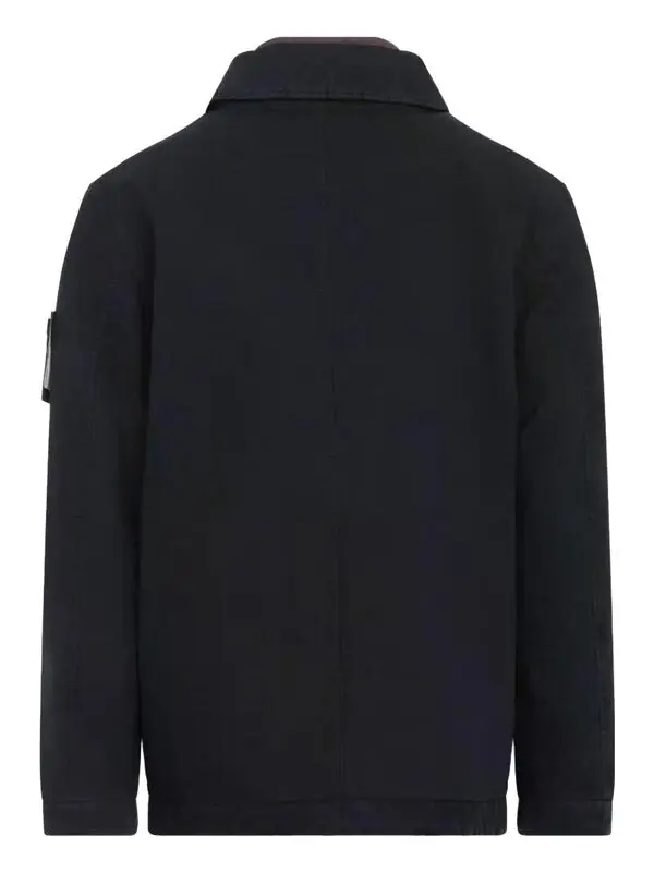 Stone Island Logo-patch Zip-up Jacket - Blue