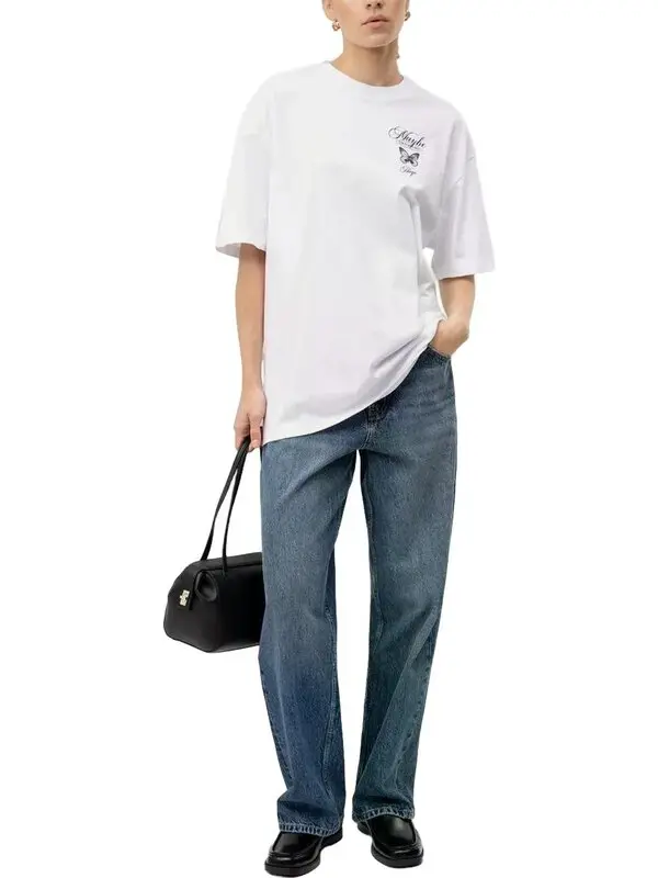 Hugo Loose-fit Wide-leg Jeans In Rigid Cotton - Blue