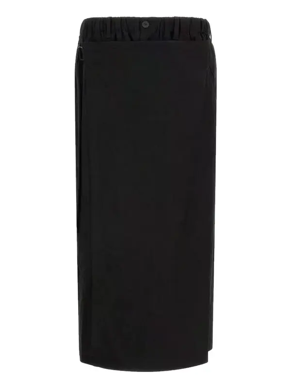 Yohji Yamamoto Tuxedo Wrap Trousers - Black