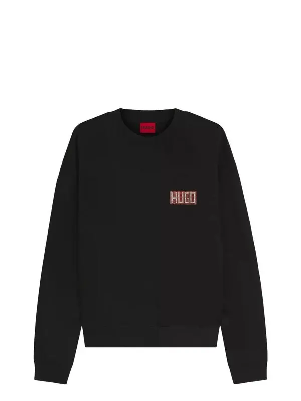 Hugo Logo Patch Sweatshirt - Black