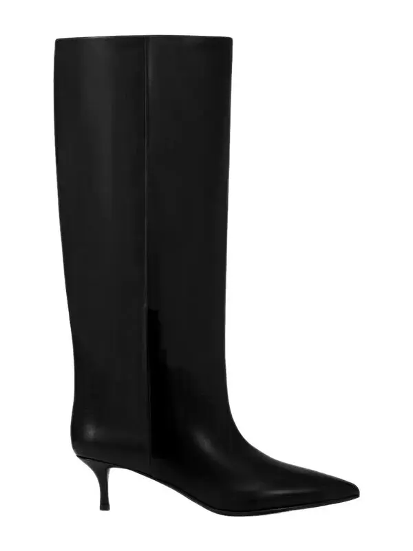 POTAMY Point-toe Knee-high Boots - Black