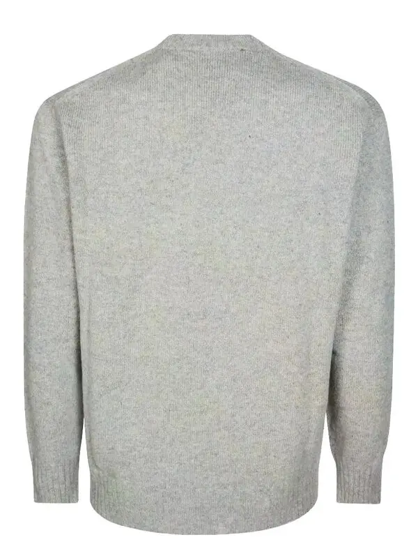 AMARANTO Crew Neck Knitted Sweater - Grey