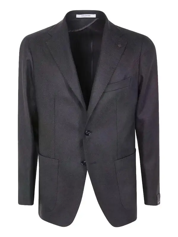 Tagliatore Montecarlo Twill-weave Notched-lapels Blazer - Brown