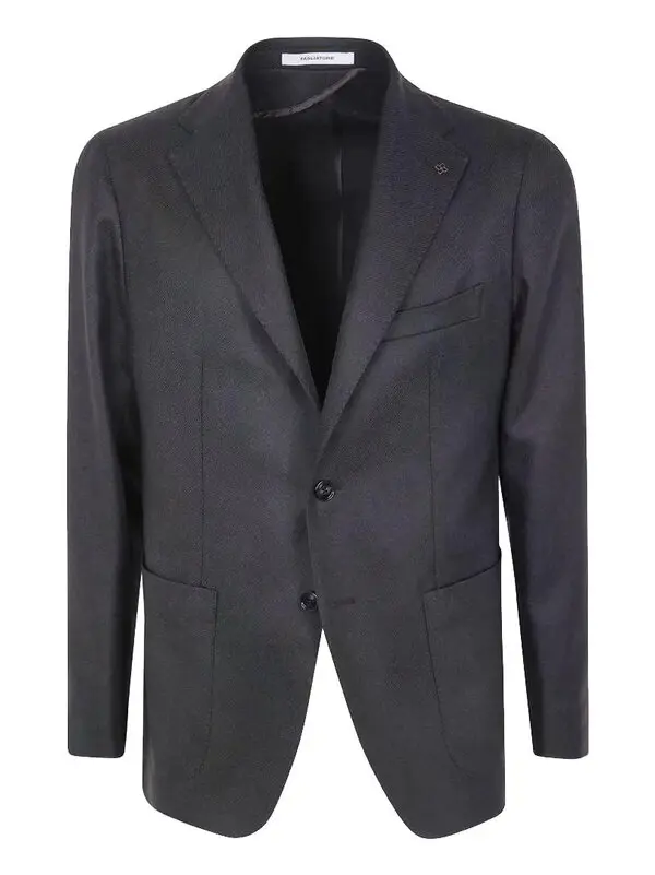 Tagliatore Montecarlo Twill-weave Notched-lapels Blazer - Brown