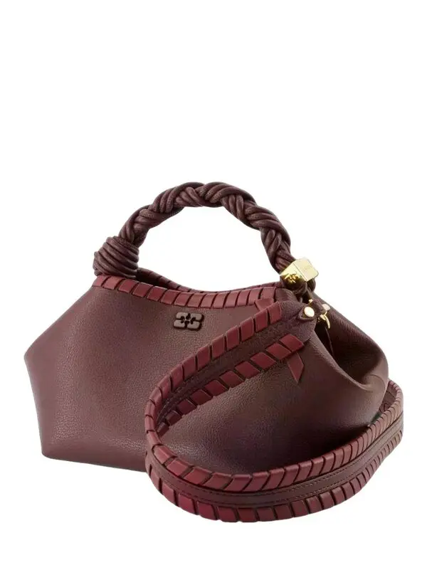GANNI Braided-handle Tote Bag - Red