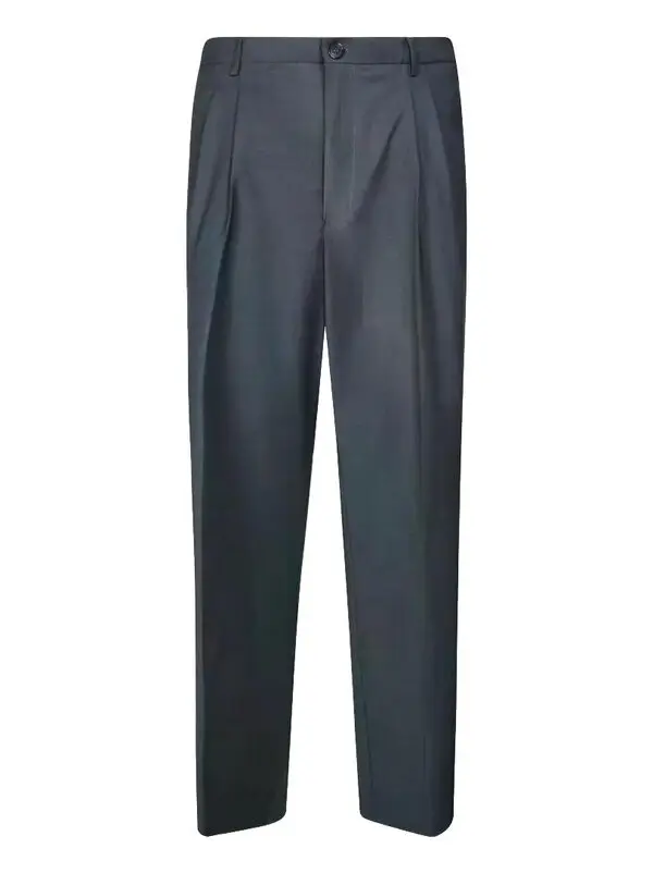AMARANTO Pleated Straight-leg Trousers - Grey