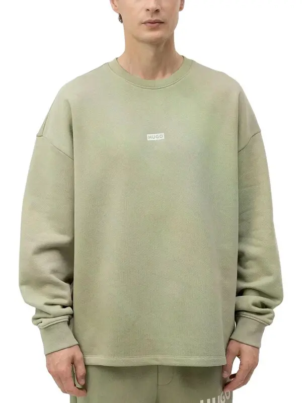 Hugo Logo-print Cotton Terry Sweatshirt - Green
