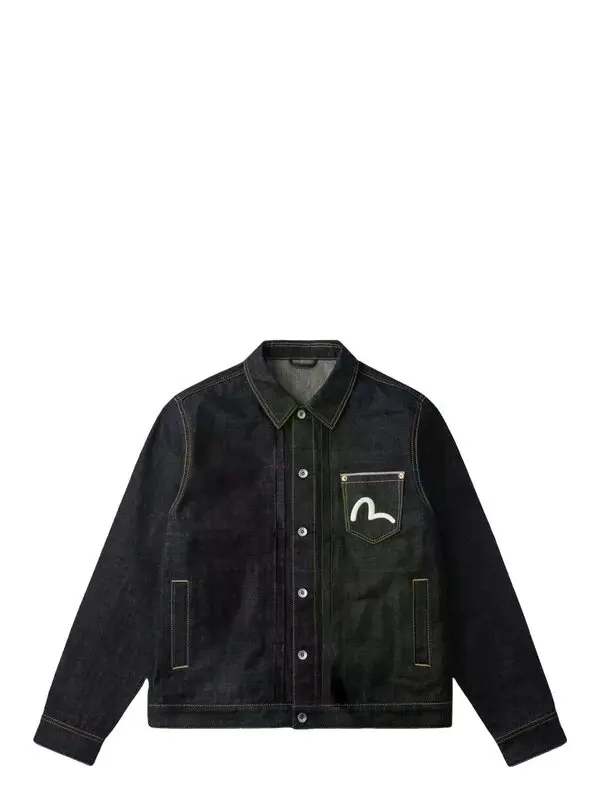 EVISU Embroidered Dragon Denim Jacket - Blue