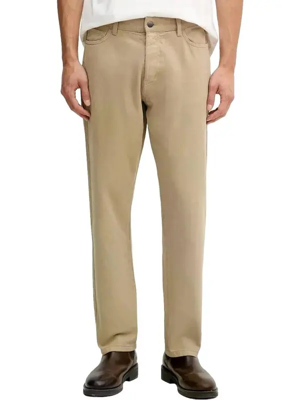 BENETTON Straight-leg Five-pocket Twill Trousers - Neutrals