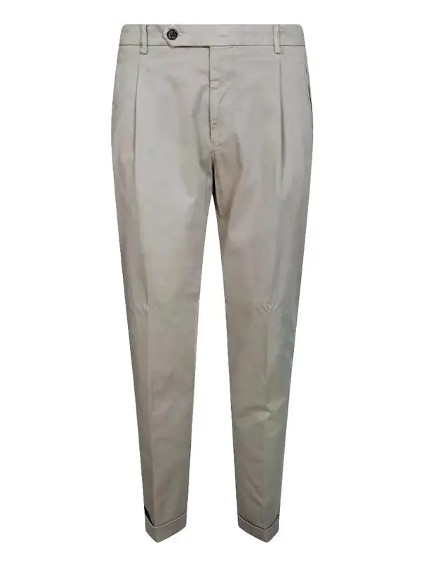 BERWICH Pleated Turn-up Trousers - Neutrals