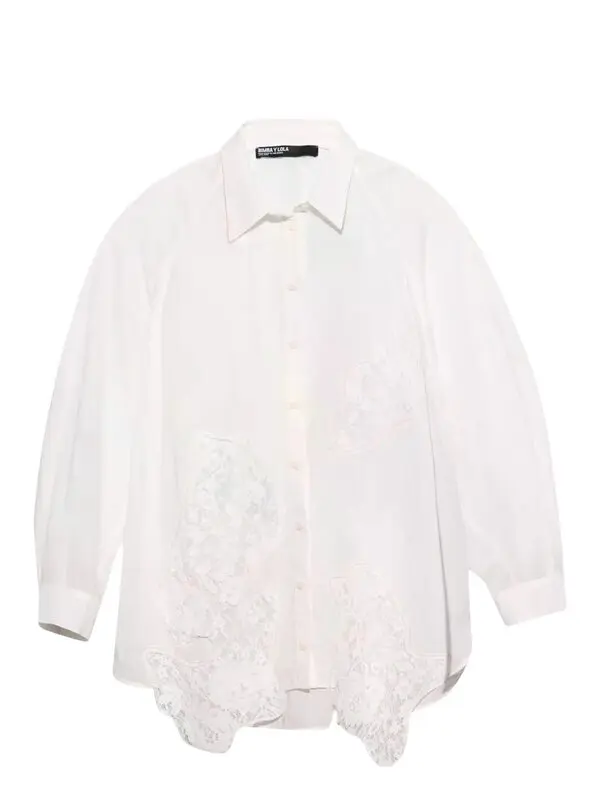 Bimba Y Lola Oversize Lace Shirt - White