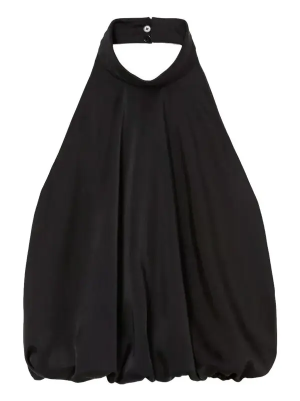 Claudie Pierlot Halterneck Bubble Hem Top - Black