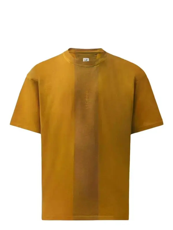 C.P. COMPANY Logo-print Panelled T-shirt - Yellow