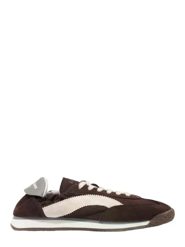 Bimba Y Lola Suede And Nylon Sneakers - Brown