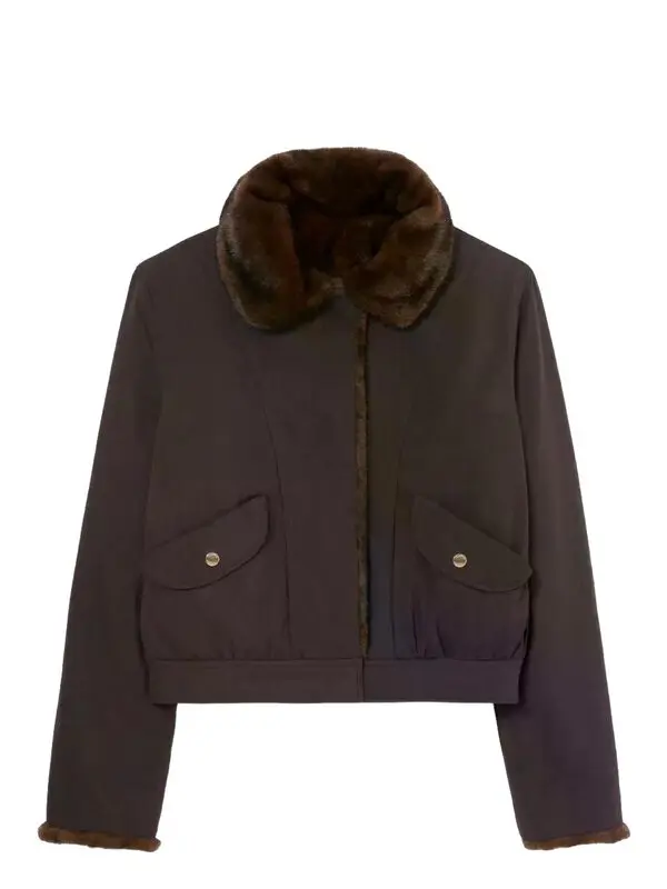 Claudie Pierlot Reversible Faux Fur Trimmed Parka - Brown