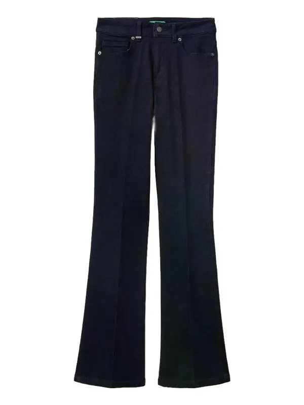 BENETTON Pressed Crease Flared Jeans - Blue