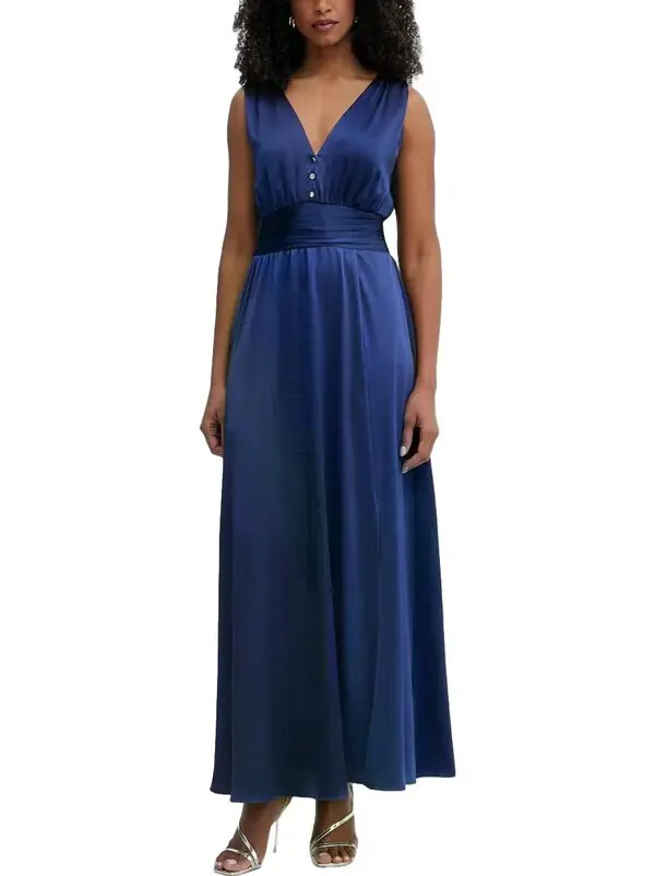MORGAN Button-embellished Maxi Dress - Blue