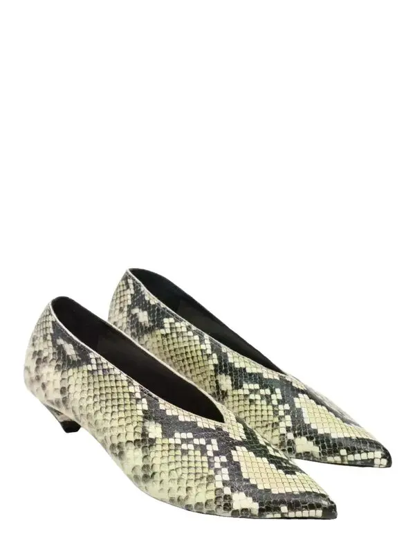 Bimba Y Lola Leather Court Shoes - Neutrals