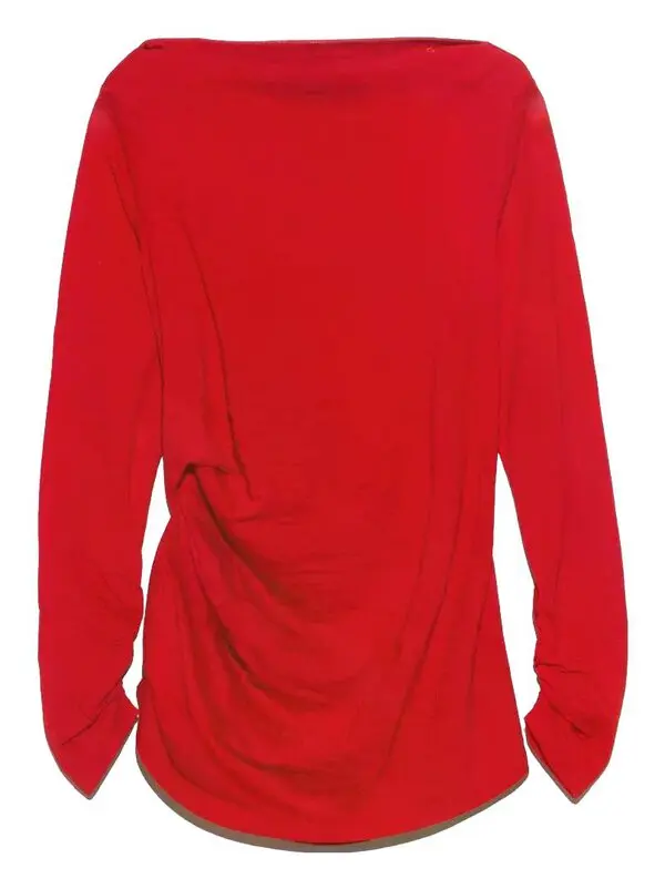 Bimba Y Lola Wool T-shirt With Knot Detailing - Red