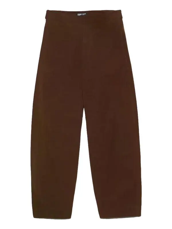 Bimba Y Lola Oak Barrel-leg Trousers With Adjustable Waist - Brown