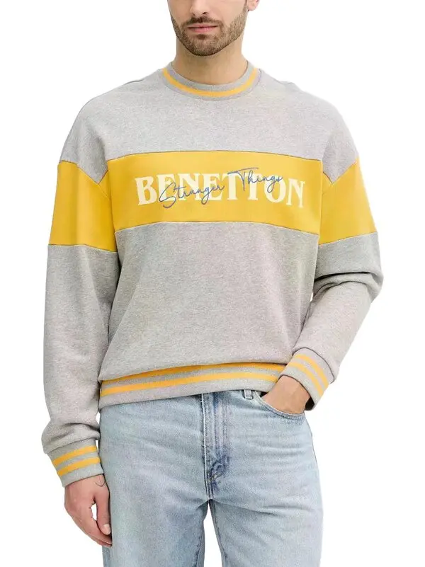 BENETTON X Stranger Things Color-blocked Sweatshirt - Grey
