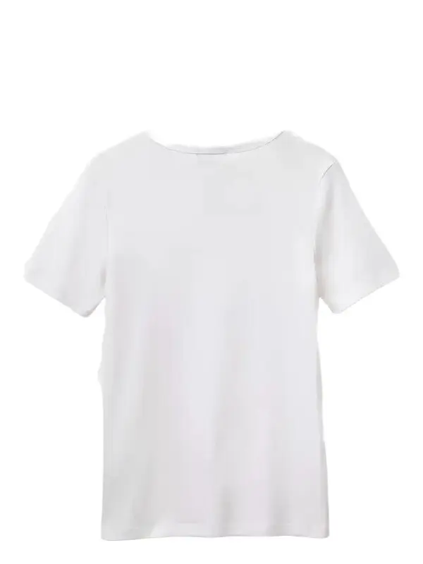 BENETTON Logo Embroidered T-shirt - White