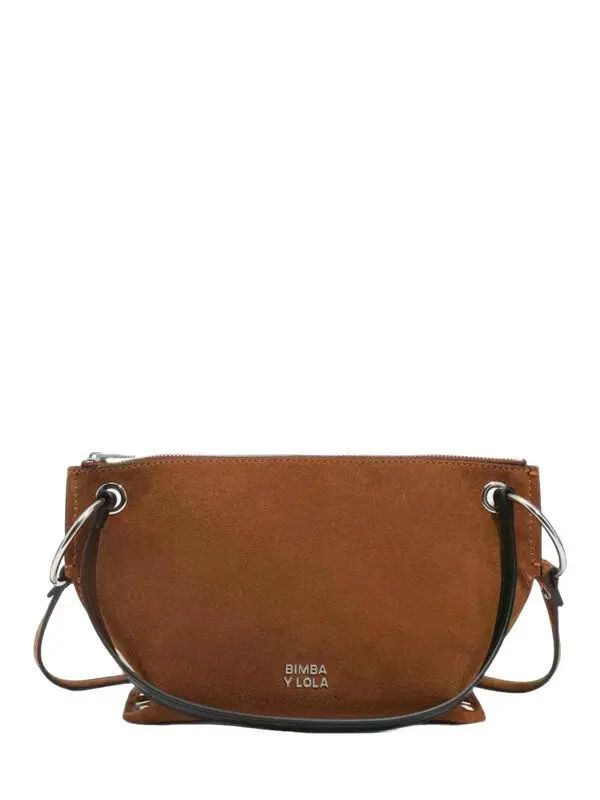 Bimba Y Lola Medium Trapecio Suede Bag - Brown