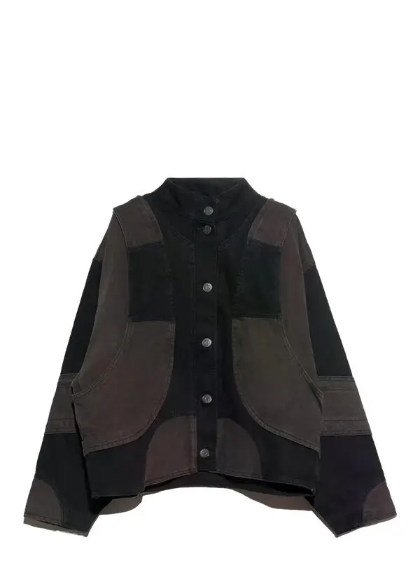 Bimba Y Lola Two-tone Denim Oversize Jacket - Black