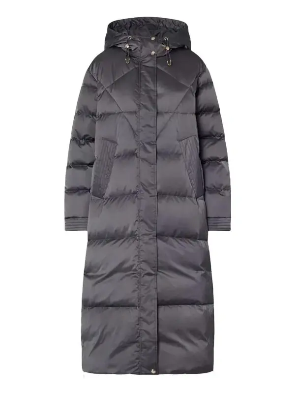 Liu Jo Long Quilted Down Jacket With Hood - Black