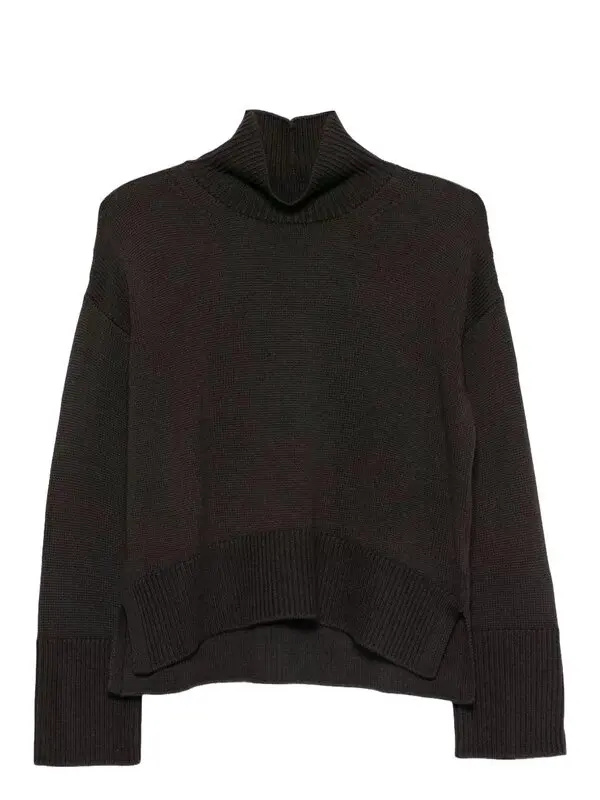DONDUP High-neck Wool Sweater - Brown