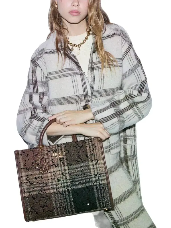 Liu Jo Medium Check Bag - Brown
