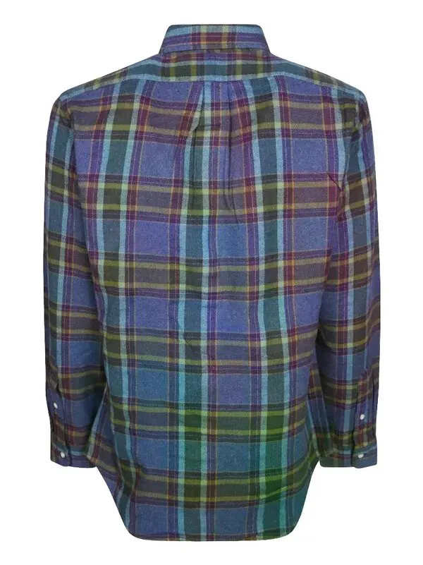 Polo Ralph Lauren Custom Fit Plaid Flannel Shirt - Blue