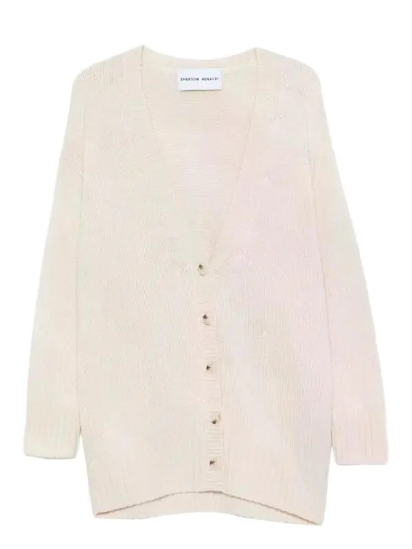EMERSON RENALDI Ribbed Knit Cardigan - Neutrals